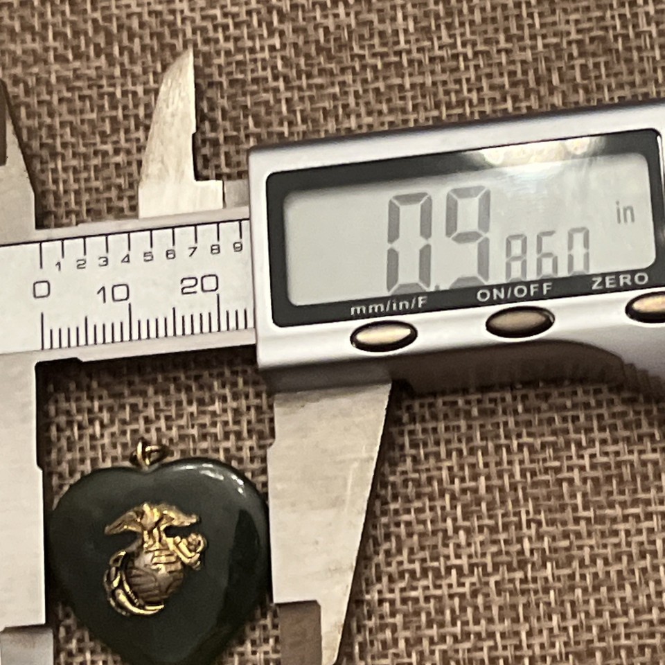 WW2 USMC US Marine Corps Green Jade Heart EGA Sweetheart Homefront ...