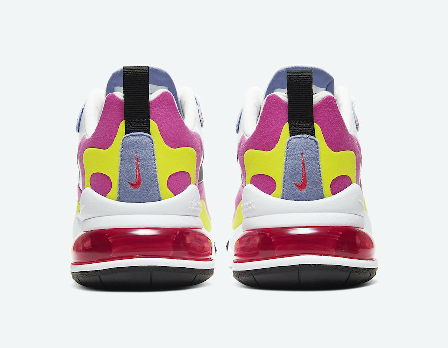 Nike Air Max 270 React Women's Shoes White-Light Thistle-Black