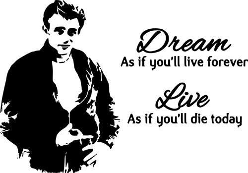James Dean Art Decor Quote Wall Car Truck Window Vinyl Sticker Decal 11 ...