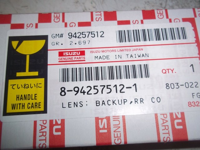 Genuine Isuzu Lens RR Lamp 8942575121 / 8-94257-512-1 OEM for sale ...