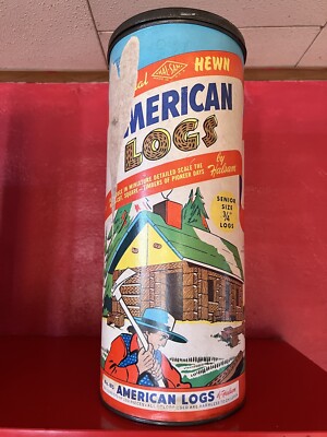 Vintage Halsam Hewn Square American Logs Set 815 and paper insert | eBay