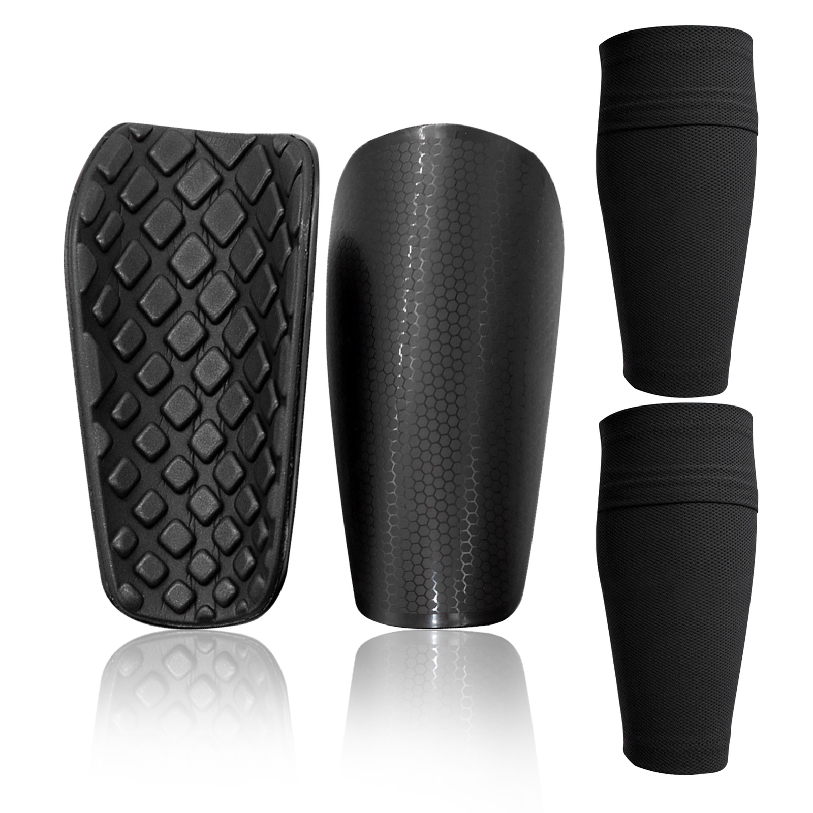 Wear Resistant Football Shin Guard Set Training PU Kids Adults Calf ...