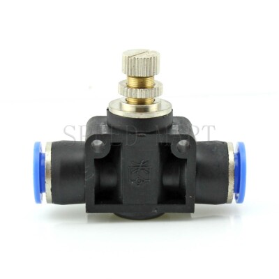 1pcs 12mm Pneumatic Air Valve Flow Speed Control Throttle Push Inline ...