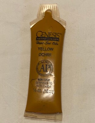 GENESIS HEAT DRY PAINT 1/3 OUNCE TUBE Of YELLOW OCHRE Reborn Supplies ...