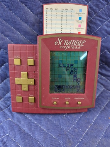 Scrabble Express Handheld Electronic Game 1999 Hasbro *Tested & Works ...