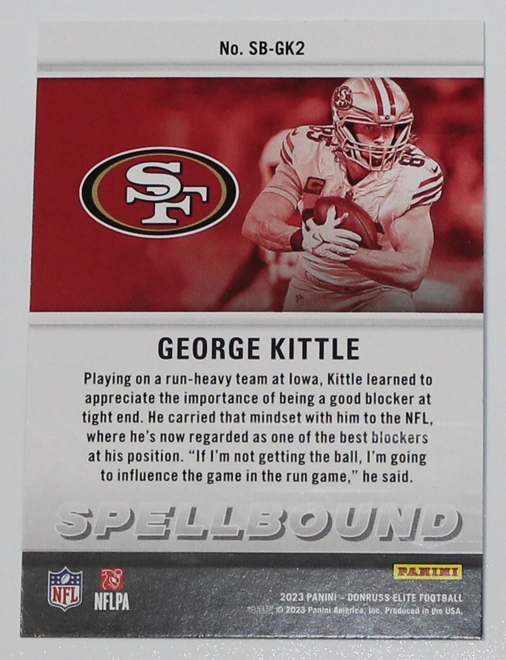 GEORGE KITTLE 2023 Donruss Elite Green SPELLBOUND “I”- #SB-GK2 - 49ers ...