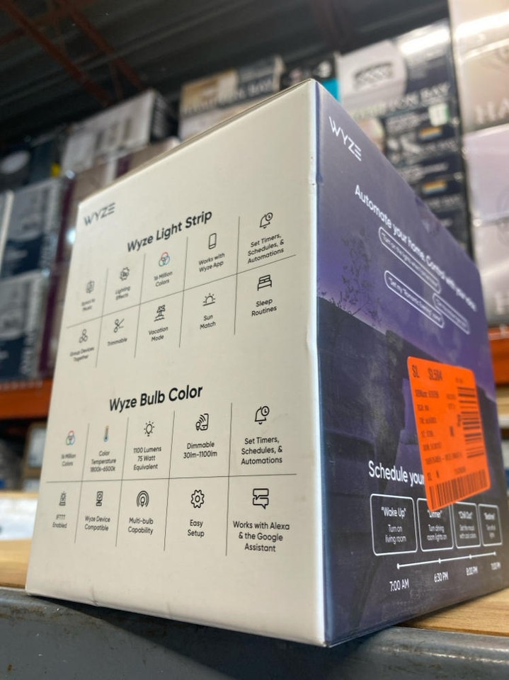 Wyze Lighting Kit 16.4ft Smart Plug Color LED Strip Light A19 Smart ...