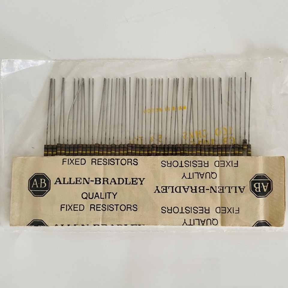 50 Allen Bradley Carbon Comp Resistors 100 OHMS 1/4 watt 5% NOS | eBay