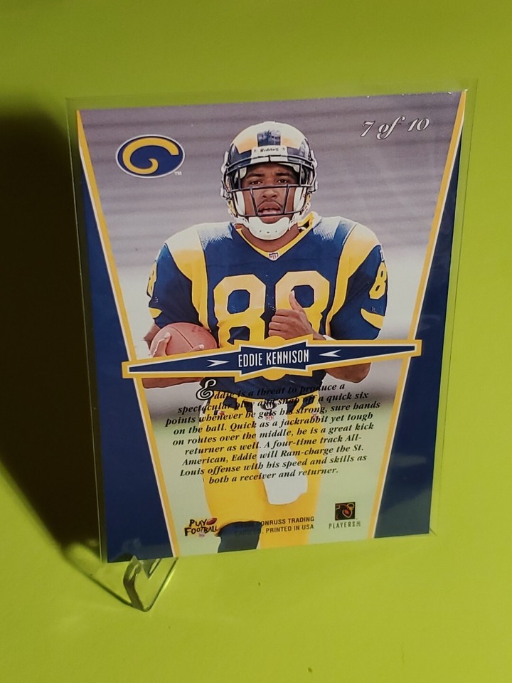 1996 Leaf Football Gold Leaf Rookies Insert Eddie Kennison #7 St. Louis ...