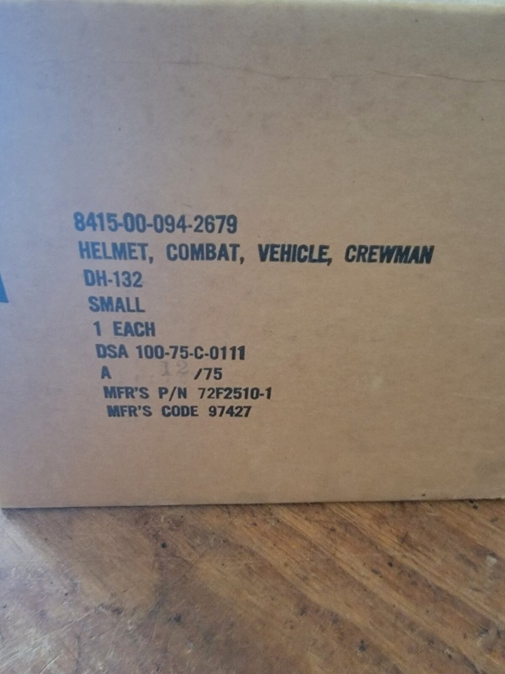 US CVC Tanker Helmet Combat Vehicle Crewman DH-132 Shell W/ Headset ...