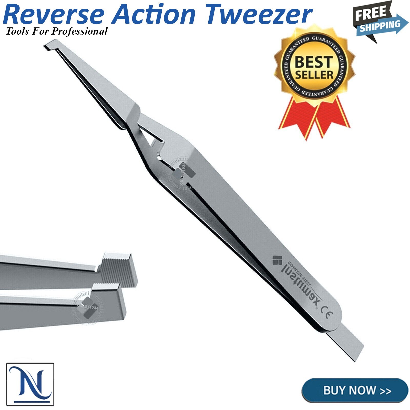 5Pcs Orthodontic Reverse Action Tweezer Bracket Removing Placing ...