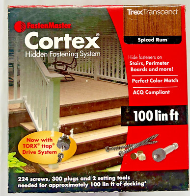 FastenMaster Cortex Hidden Fasteners Trex Transcend 100 Lin Ft Spiced ...