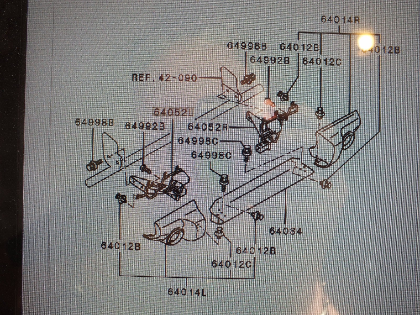 New Genuine Mitsubishi L200 05-09 L/H Rear bumper support 6410A239 M96 ...