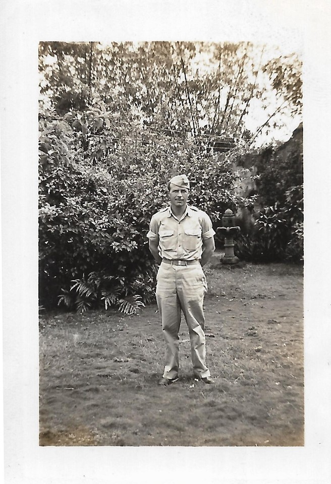 9 vintage photos 1940s soldier cliff landscapes barracks Guam WWII era ...