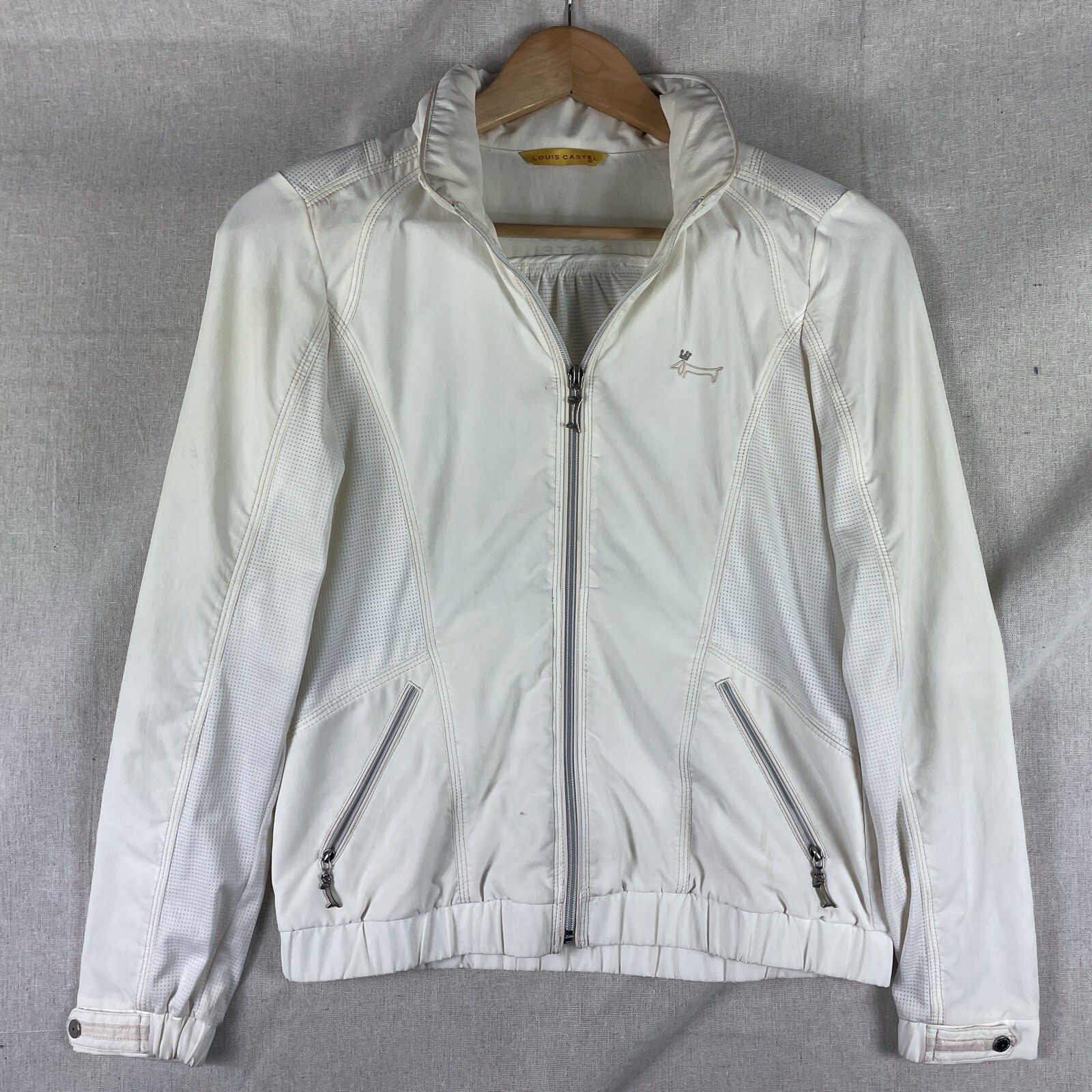 Louis Castel Paris Women’s Windbreaker Golf Jacket Sz 90 Ivory Small ...