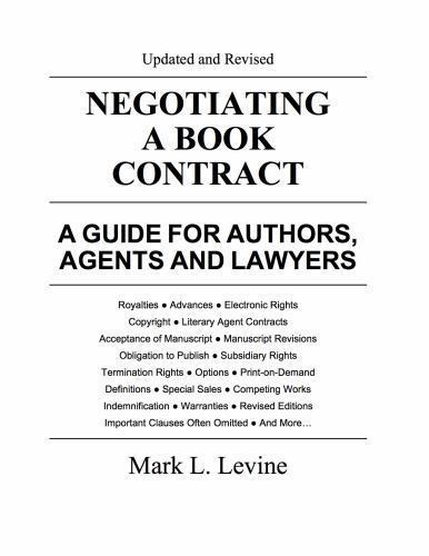 Negotiating a Book Contract (PDF Paper Edition) : A Guide for Authors ...
