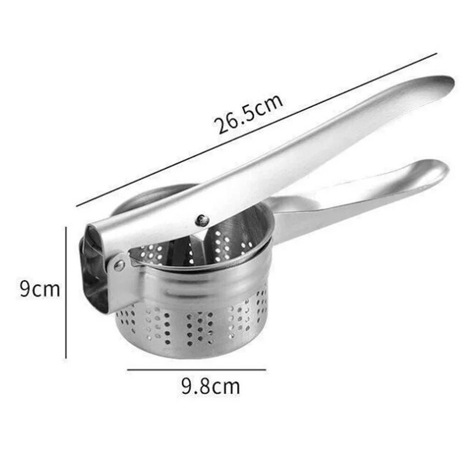 Stainless Steel Potato Masher Press Ricer No Lumps Large Heavy ...