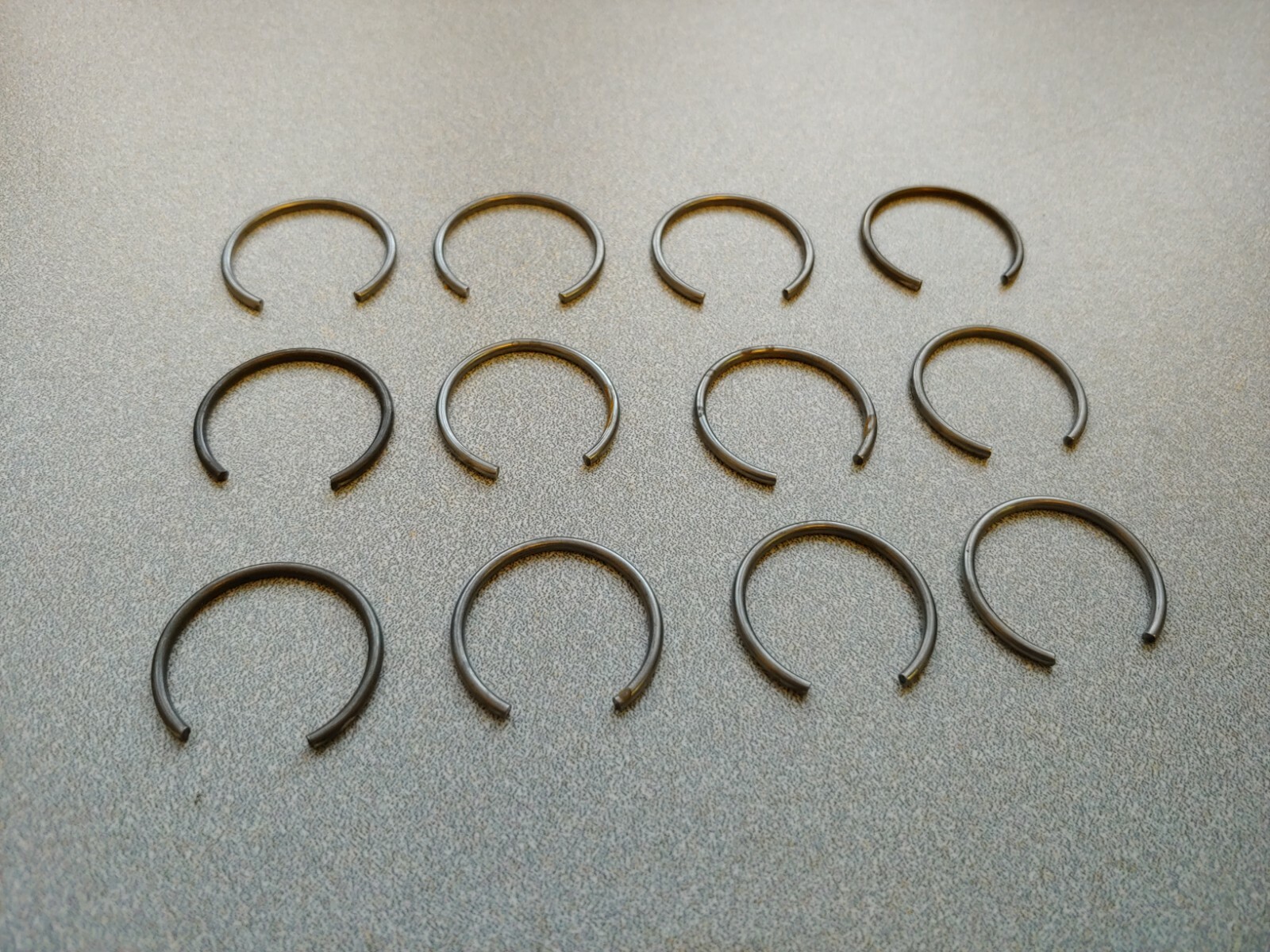 VERY NICE SET 12 USED ORIGINAL PORSCHE 911S PISTON WRIST PIN CIRCLIPS ...