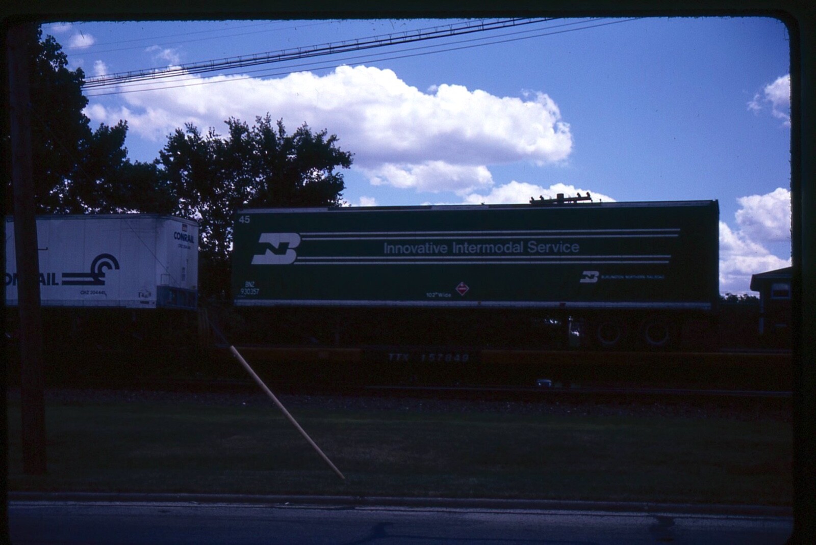 Railroad Slide - Burlington Northern BNZ #930357 Intermodal Trailer ...
