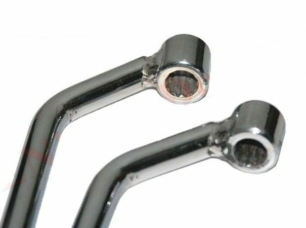 Fits Royal Enfield Bullet Front Foot Rest Peg Support Kit Chrome Plated ...