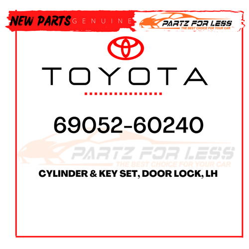 69052-60240 TOYOTA GENUINE CYLINDER & KEY SET, DOOR LOCK, LH OEM | eBay