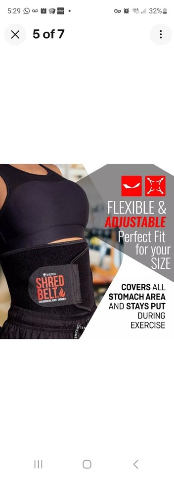 Shred Belt Xtreme*Waist Trimmer*Premium Fat Burning Belt for Weight ...