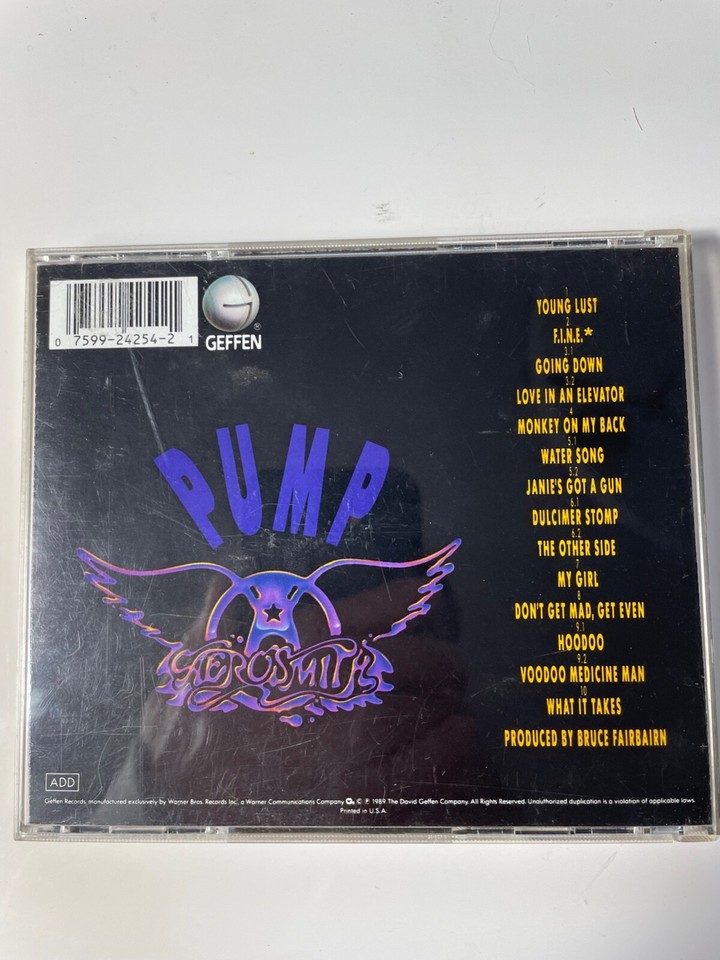 AEROSMITH PUMP CD GEFFEN 9-24254-2 COMPACT DISC VERY GOOD | eBay