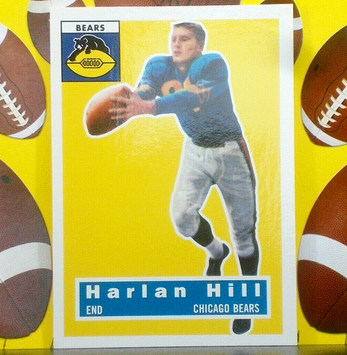 1956 TOPPS Football Archives Card #59 *** HARLAN HILL *** Chicago Bears ...