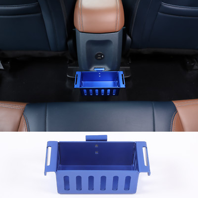Blue Aluminum Armrest Rear Extended Storage Basket For Ford Maverick ...
