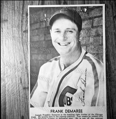 Frank Demaree 1937 Cubs Medium Frame Negative - Jim Rowe Archive R740 ...