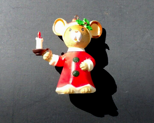 Vintage Christmas Mouse Holding Candle Tree Ornament - Hong Kong | eBay