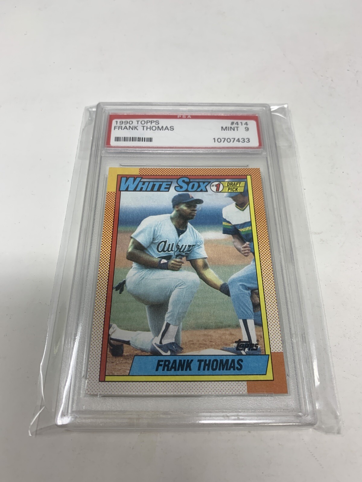 Frank Thomas rookie card graded PSA 9 Mint - 1990 Topps White Sox HOF ...