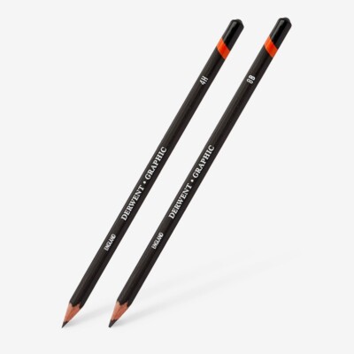 Derwent Graphic Pencils 2 x Graphite Pencil, Drawing Sketching 9B-9H ...