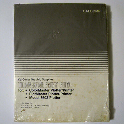 CalComp ® TOF-A Transparency Film For Printer Plotter - Box Of 100 ...