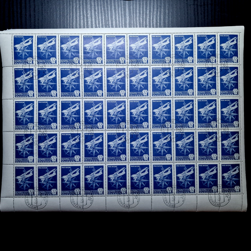 Russia 1978 - CTO - USSR Aviation - 50 Stamps Full Sheet - 32 kopek Air ...