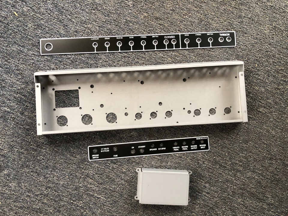 Blackface Deluxe type chassis, cap pan-18, finished Black face plates ...