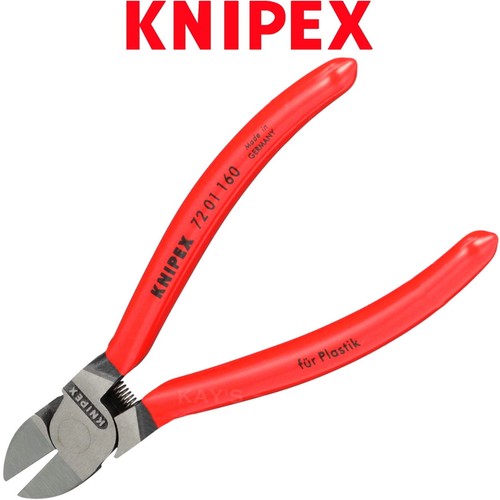 Knipex Plastic Cutters 160mm Diagonal Flush Cutting Side Cut Cable Ties ...