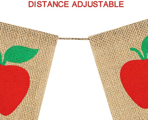 Apples Banner Burlap Fall Winter Party Decoration Classroom Decor ...