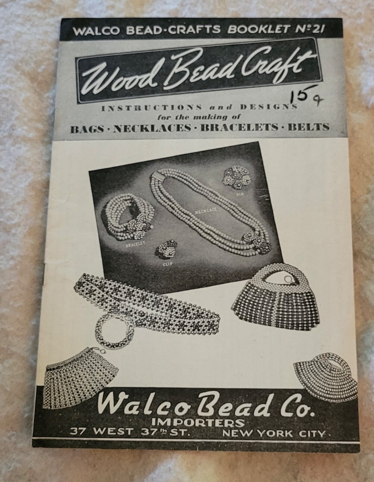1937 Walco Bead-Crafts Booklet No 21 Wood Bead Craft | eBay