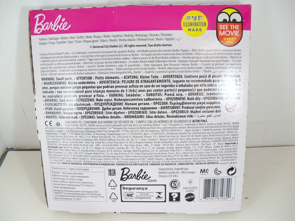 Mattel Barbie Minions The Rise Of Gru Fashion Pack GJG40 NIP | eBay