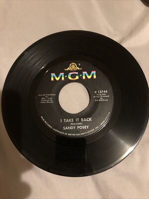 Sandy Posey – I Take It Back / The Boy I Love 1967 MGM Country 45 VG+ ...