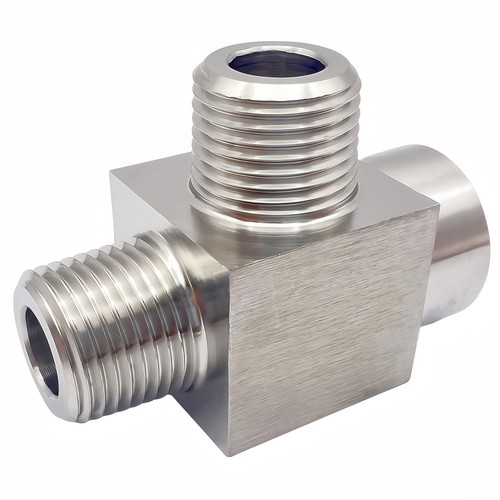 Stainless Steel 304 Street Tee Pipe Fitting,3/8" NPT Female x 3/8" NPT ...