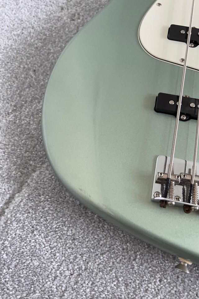 2003 Fender Standard Jazz Bass Sage Green Metallic Rare Color With ...
