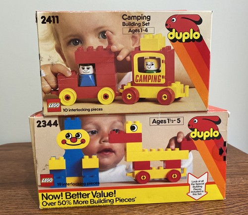 LEGO DUPLO Vintage Classic Vehicles Blocks Figures LOT With Boxes 2411 ...