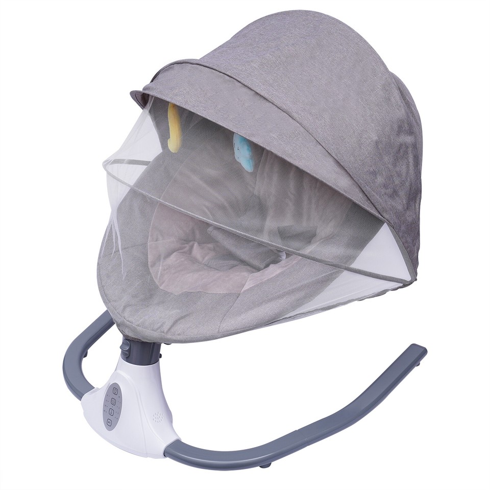 Electric Baby Bouncer Swing Bluetooth Music Cradle Rocker Chair Infant ...