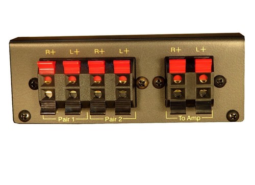 2 Pair Way Stereo Compact Rugged Speaker Switcher Selector Switch box ...