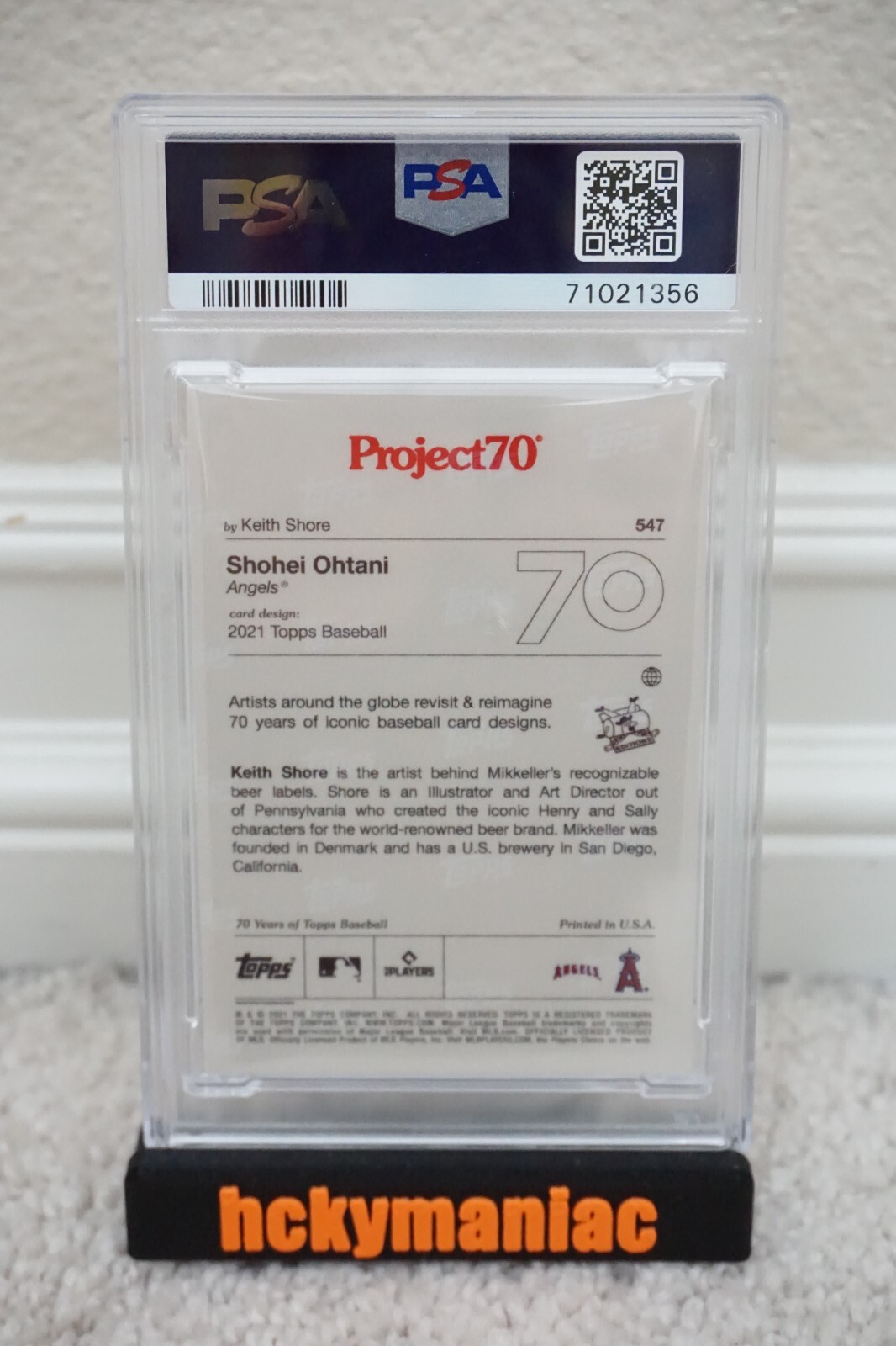 2021 Topps Project 70 - Keith Shore 2021 Topps Baseball #547 Shohei ...