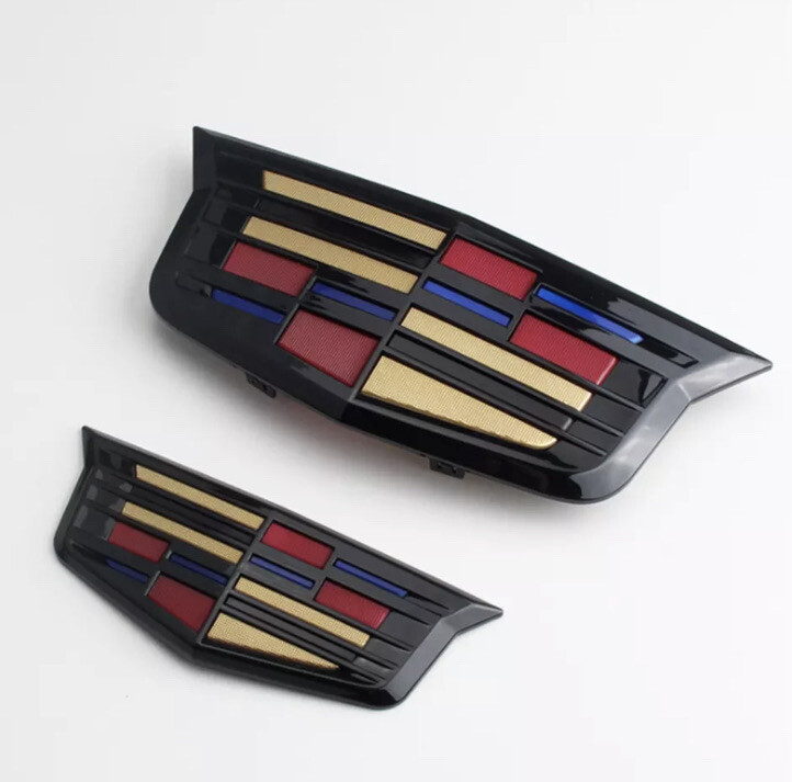2Pcs Black Color Cadillac Logo Car Front&Rear Badge Emblem for XT6 XT5 ...