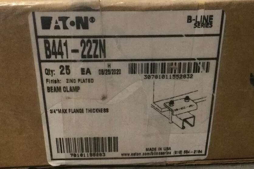 EATON B-LINE B441-22ZN Beam Clamp Lot Of 25 | eBay