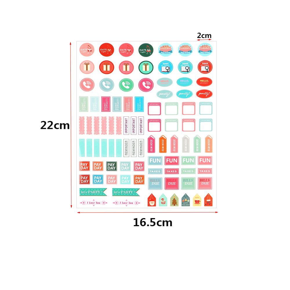 Memo Note Sticky Notes Calendar Decals Planner Stickers Index Label To ...